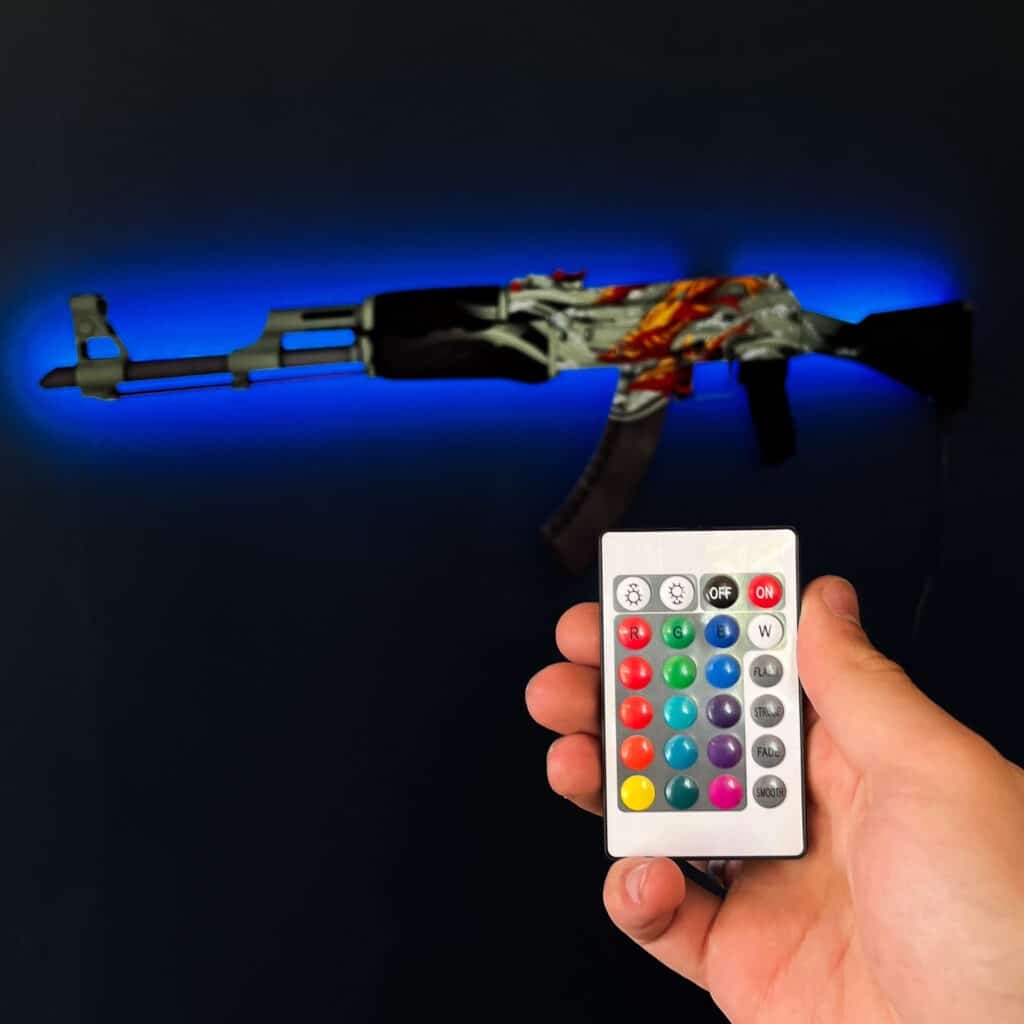 AK 47 Aquamarine Revenge RGB Wall Art - CS GO - Blasters4Masters