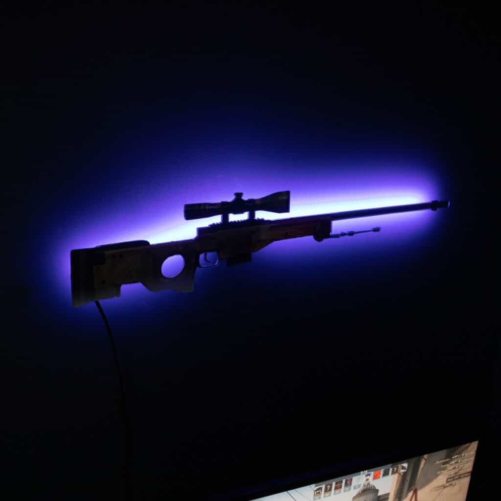 AWP Dragon Lore RGB Wall Art - CS GO - Blasters4Masters
