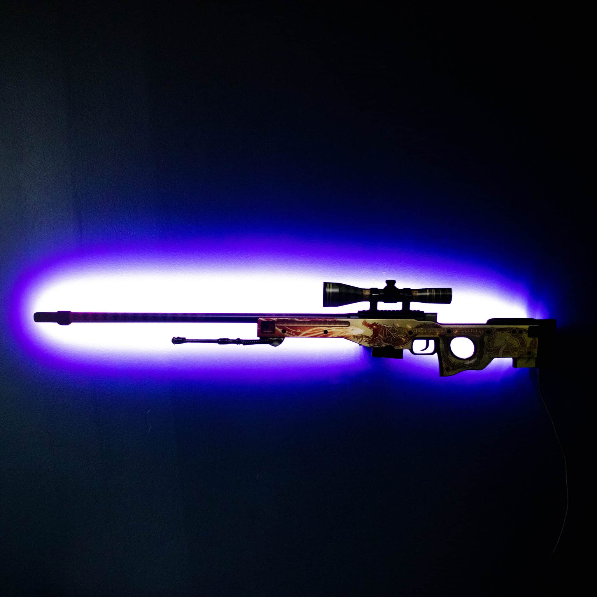 AWP Dragon Lore RGB Wall Art - CS GO - Blasters4Masters