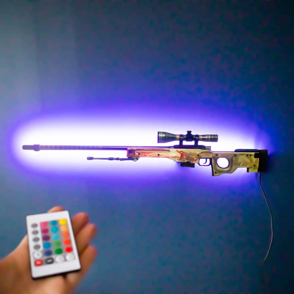 AWP Dragon Lore RGB Wall Art - CS GO - Blasters4Masters