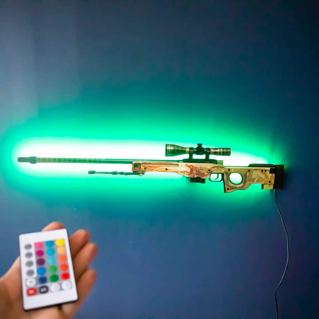 AWP Dragon Lore RGB Wall Art - CS GO - Blasters4Masters
