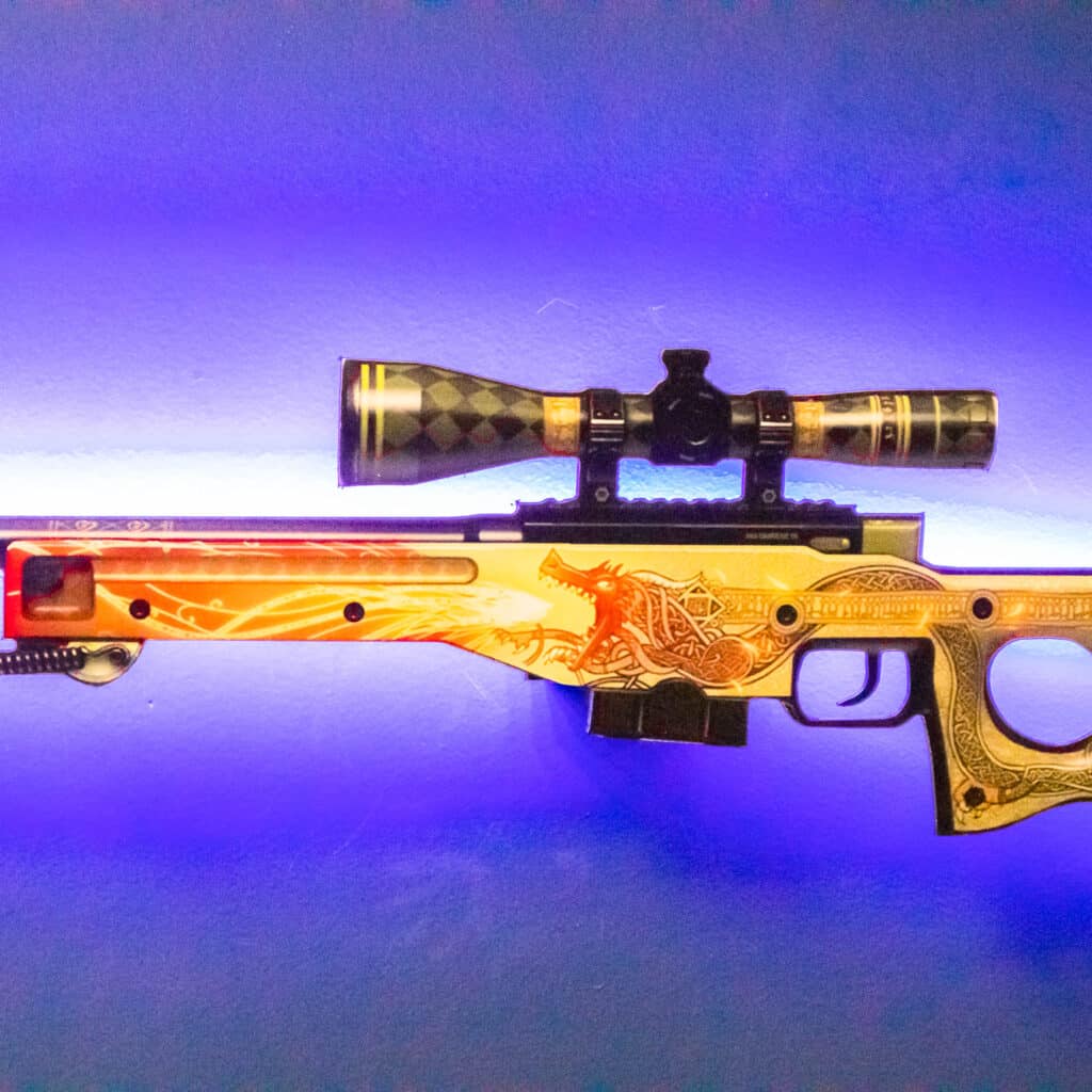 AWP Dragon Lore RGB Wall Art - CS GO - Blasters4Masters