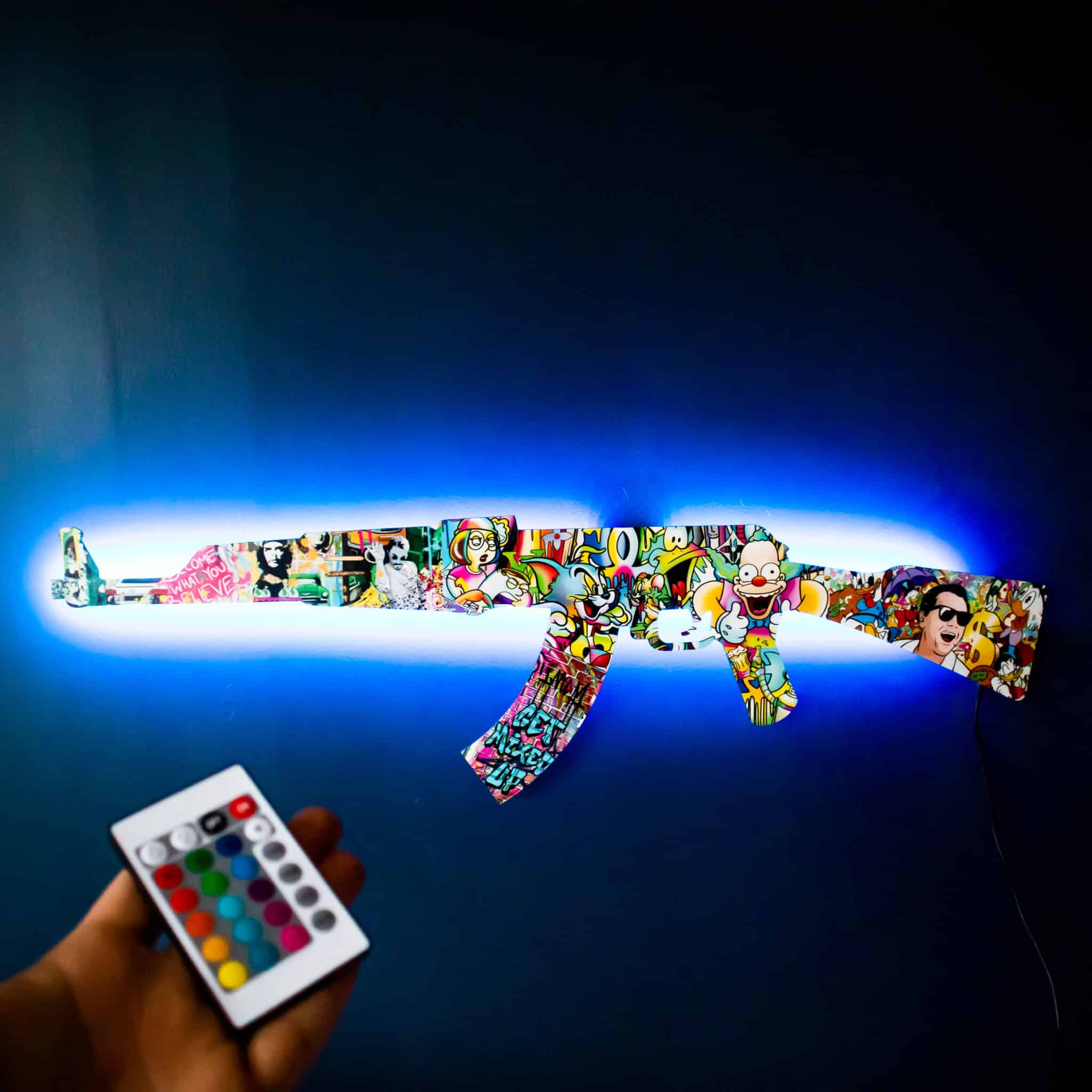 Cartoon Style AK 47 RGB Wall Art - Blasters4Masters