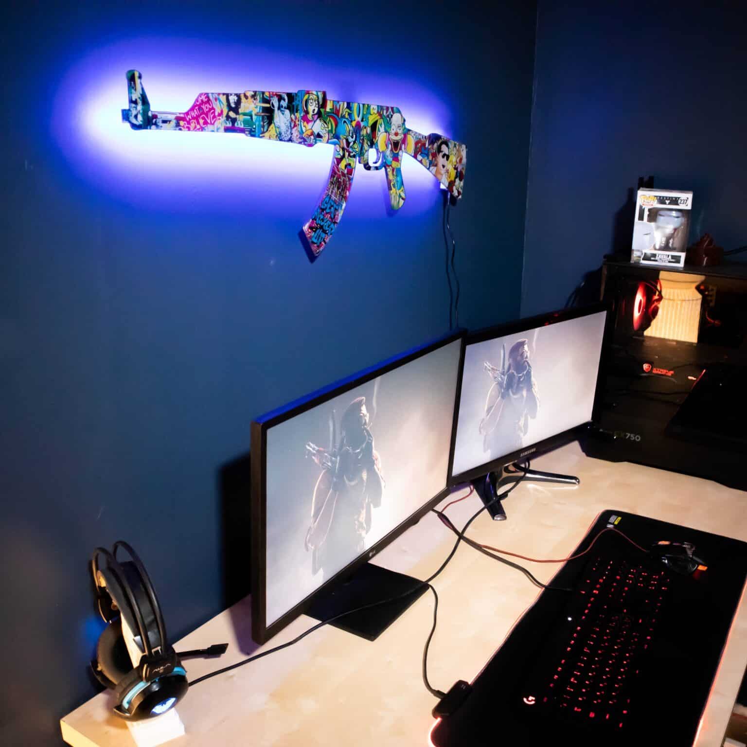 Cartoon Style AK 47 RGB Wall Art - Blasters4Masters