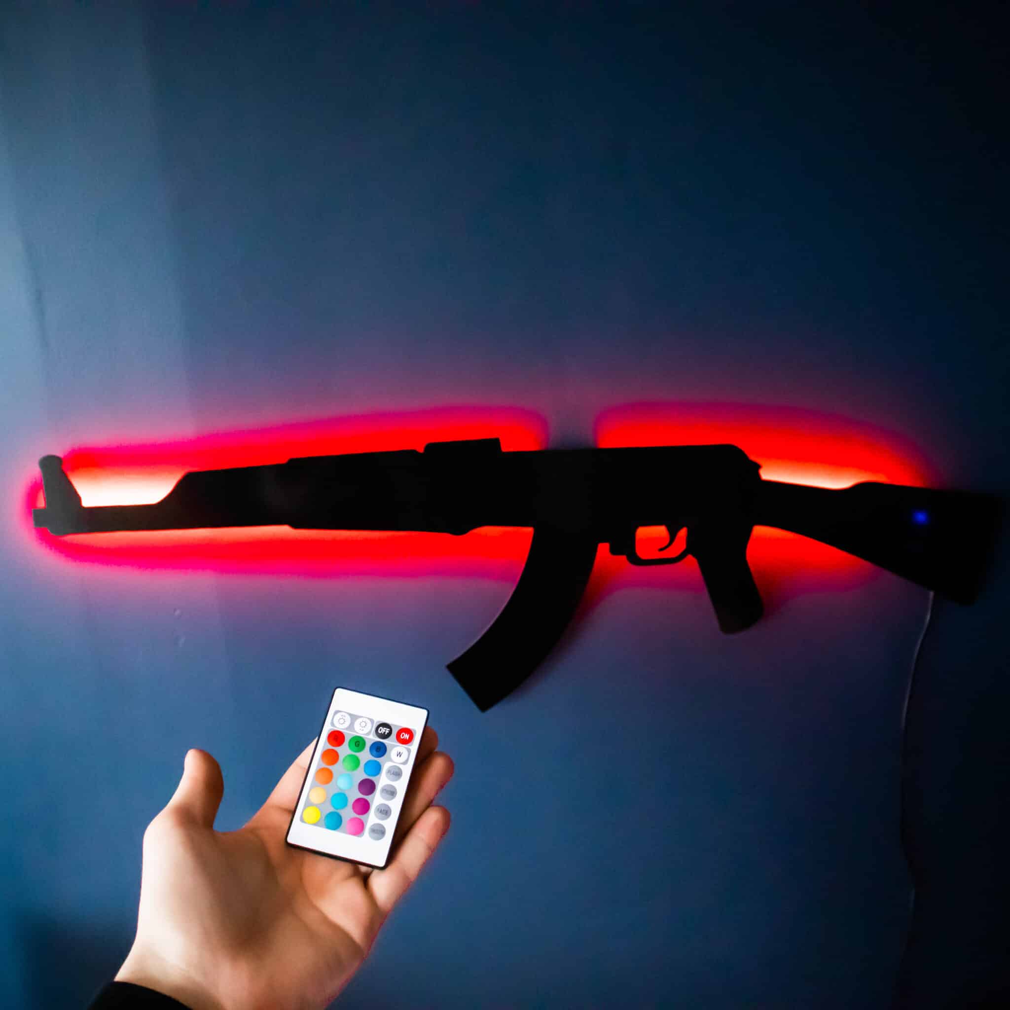 Black AK 47 RGB Wall Art - Blasters4Masters