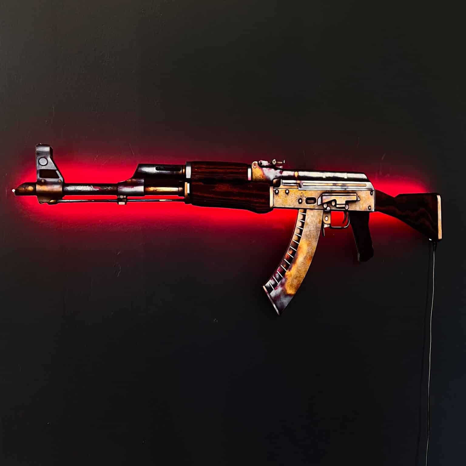 AK 47 Case Hardened RGB Wall Art – CS GO - Blasters4Masters