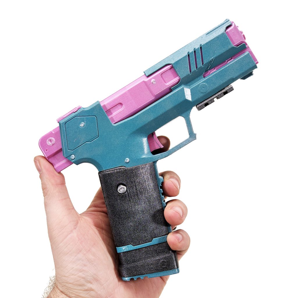 Rebecca's Pistol - Teal & Pink - Cyberpunk 2077 - Blasters4Masters