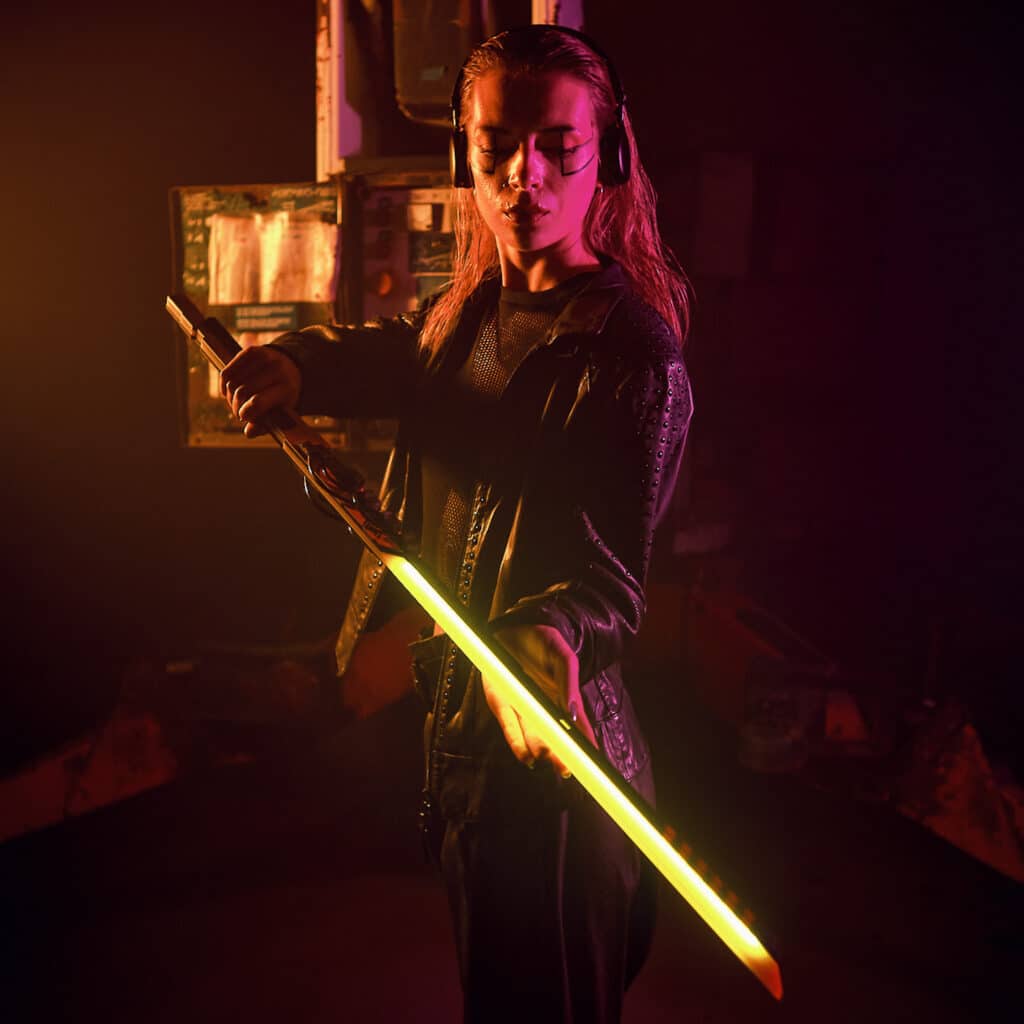 Kosei Yellow LED Katana - Cyberpunk - Blasters4Masters