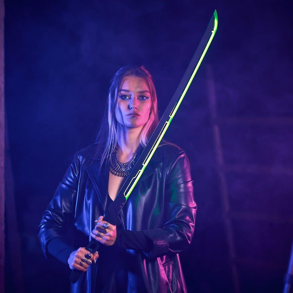 Phantom Green LED Katana - Cyberpunk - Blasters4Masters