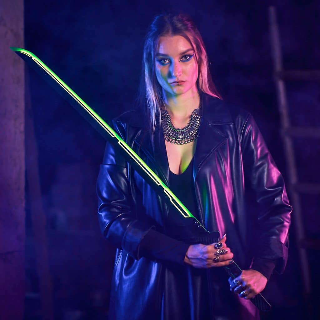 Phantom Green LED Katana - Cyberpunk - Blasters4Masters