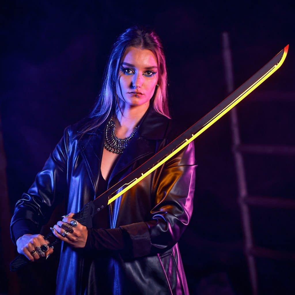 Phantom Orange LED Katana - Cyberpunk - Blasters4Masters