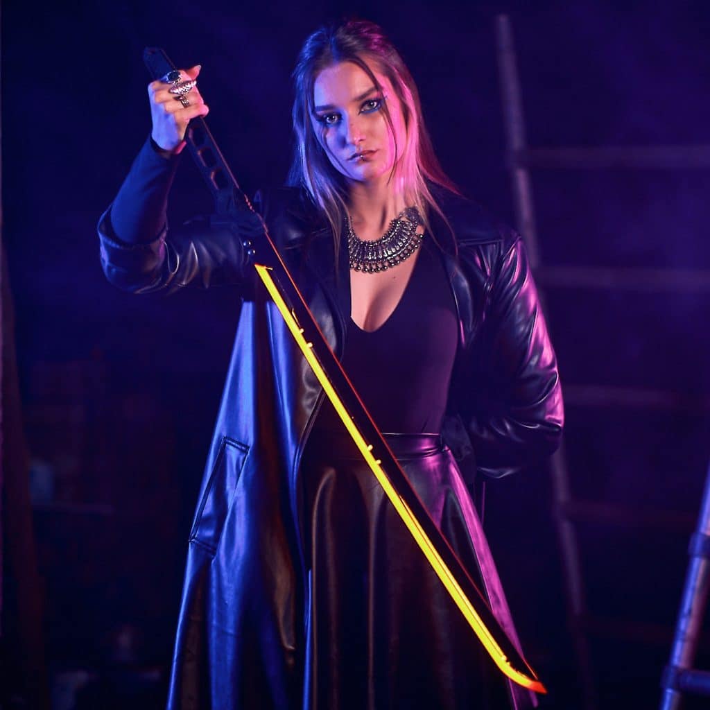 Phantom Orange LED Katana - Cyberpunk - Blasters4Masters