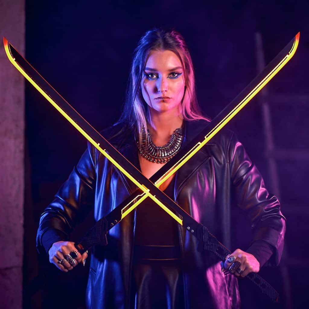 Phantom Orange LED Katana - Cyberpunk - Blasters4Masters