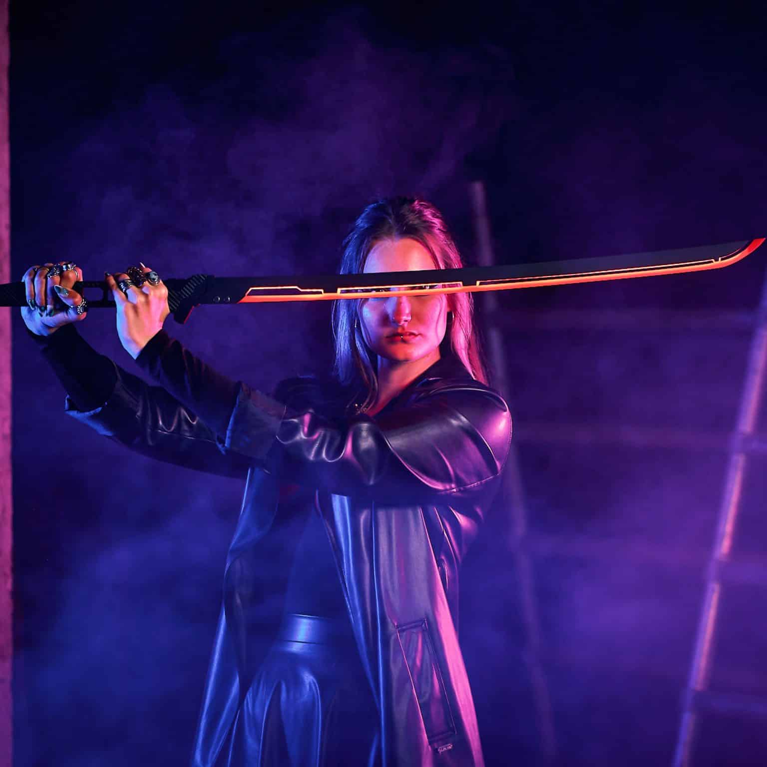 Phantom Red LED Katana - Cyberpunk - Blasters4Masters